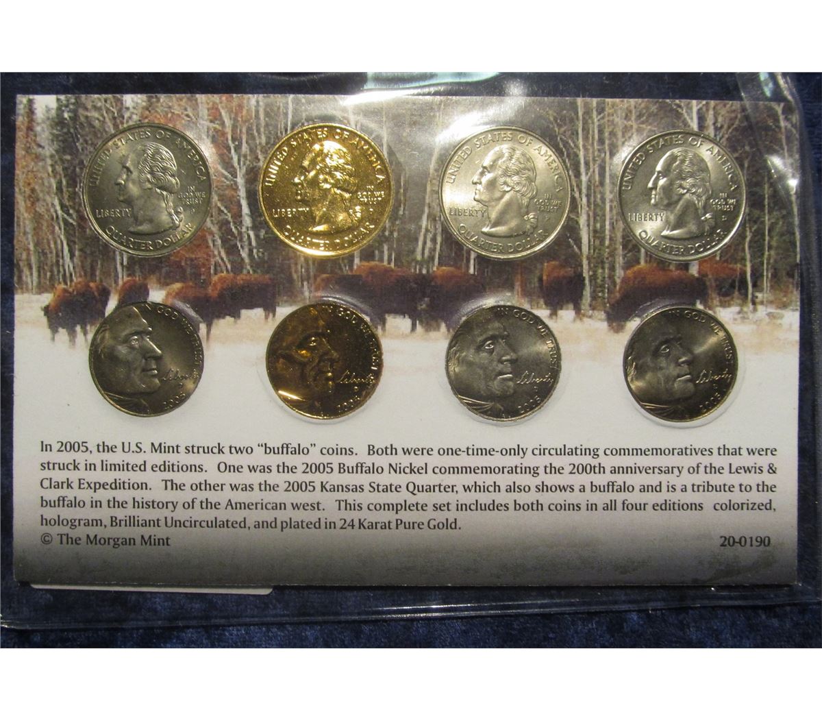 1042. The Complete 2005 Buffalo Coin Set, includes colorized ...