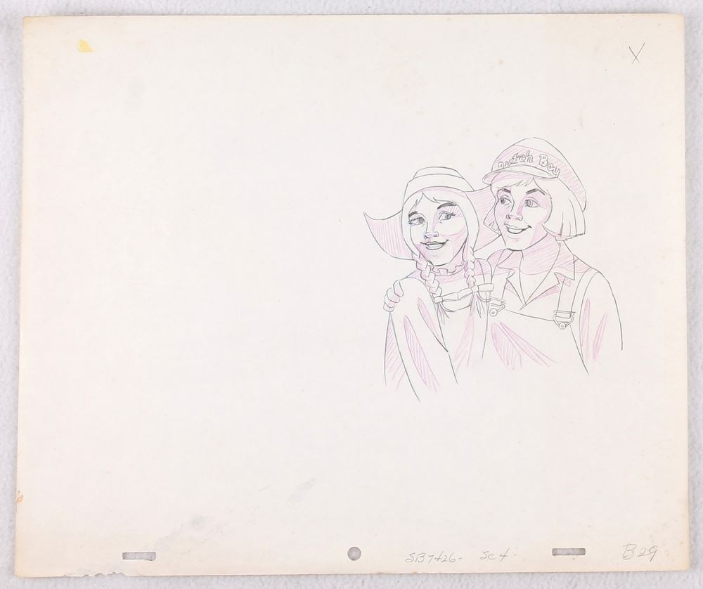 "Little Dutch Boy" Original 1990s Animation Production Drawing