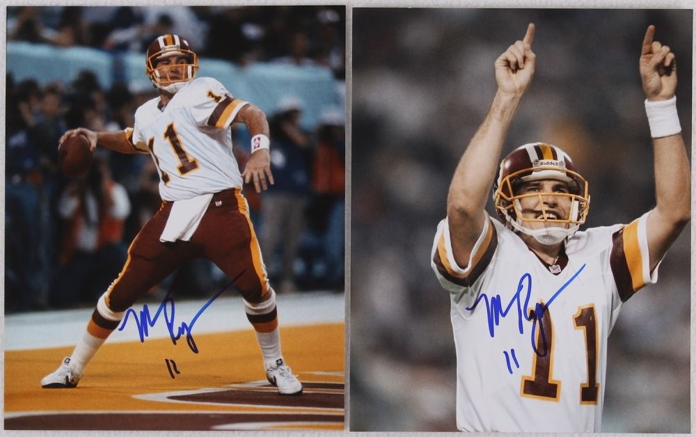 Lot of (2) Mark Rypien Signed Redskins 8x10 Photos (PA LOA)