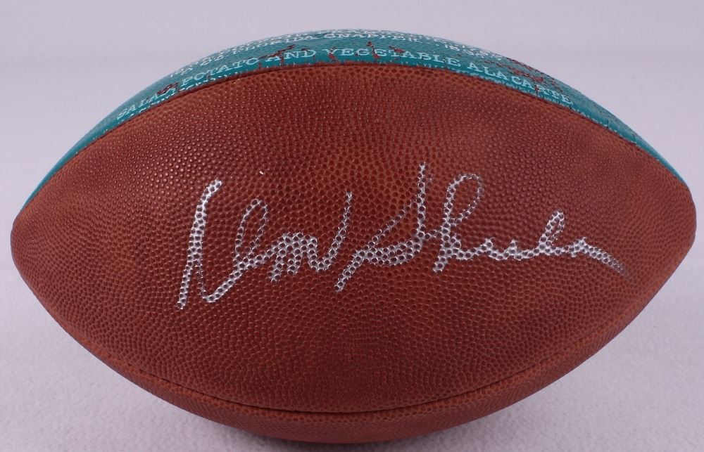 Don Shula Signed Dolphins Hand Painted Restaurant Menu Football (JSA COA)