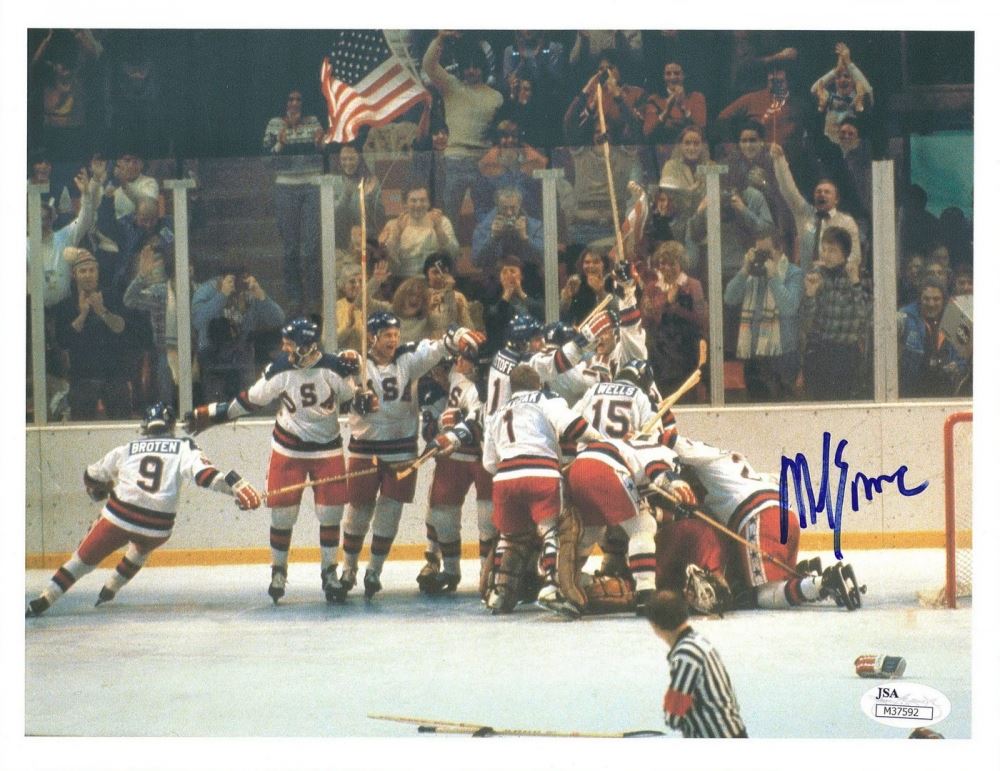 Mike Eruzione Signed Team USA 8x10 Photo Copy (JSA)