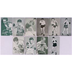 Lot of (10) Exhibit Boxing Cards with Harry Matthews, Roland La Starza ...