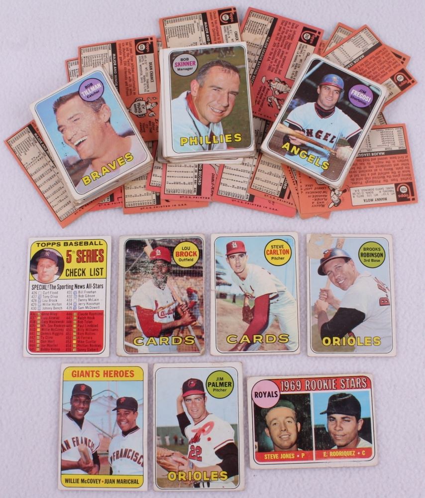 Lot of (100+) 1969 Topps Baseball Cards With #412 Checklist 5/Mickey ...