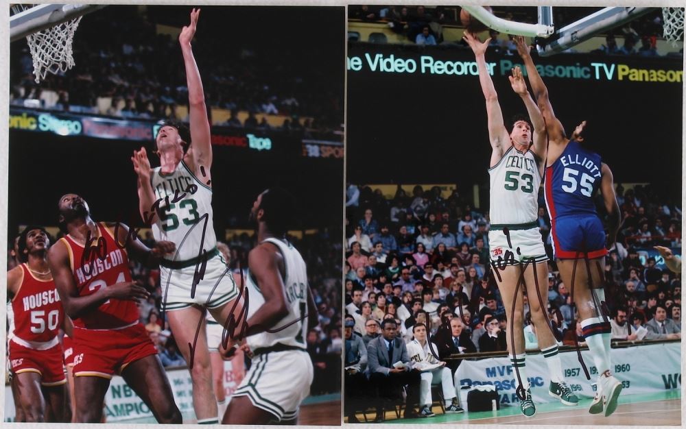 Lot of (2) Rick Robey Signed Celtics 8x10 Photos Inscribed "Go Celtics ...