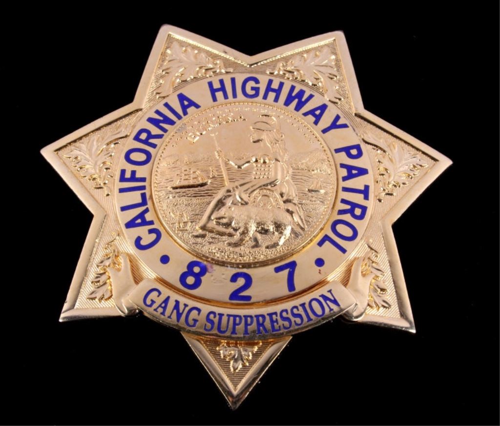 California Highway Patrol Gang Suppression Badge