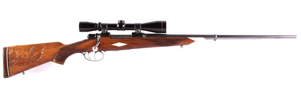 CZ BRNO 550 Safari Classic .243 Win Carved Rifle