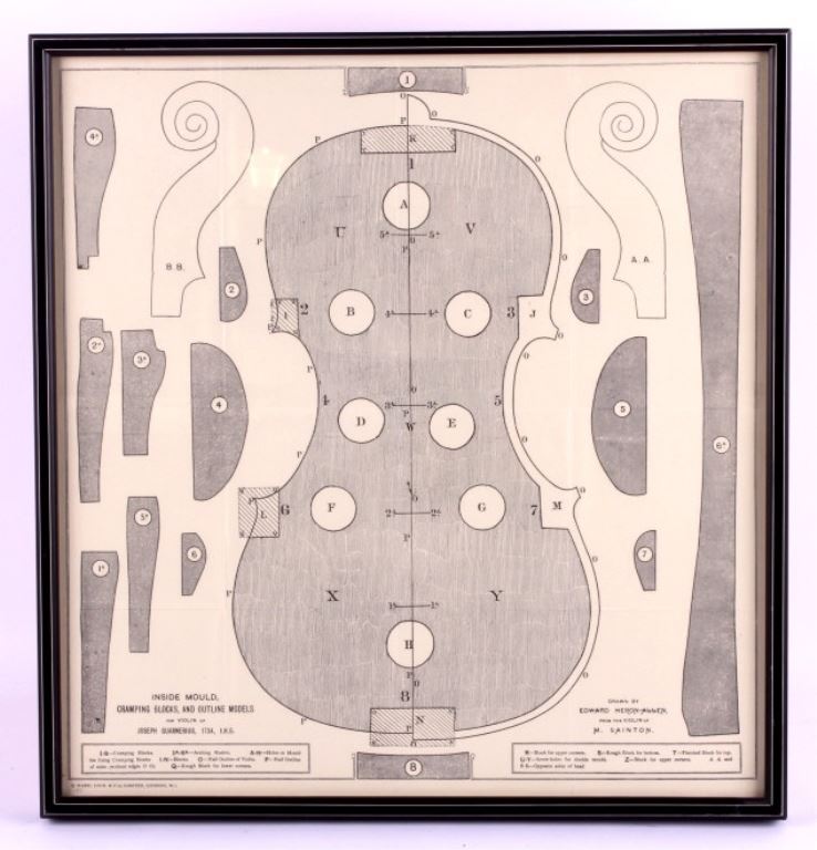 Stradivari & Guarnerius Violin Schematic Drawings