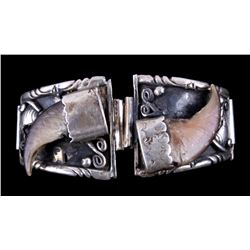 Navajo Bear Claw Silver Watch Band