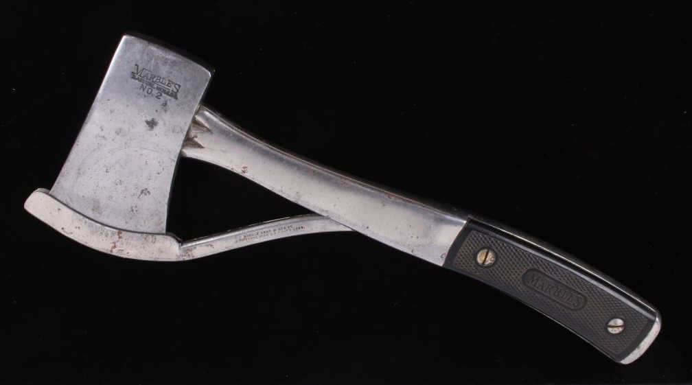 Marbles No. 2 Saftey Trappers Axe circa 1900-1915
