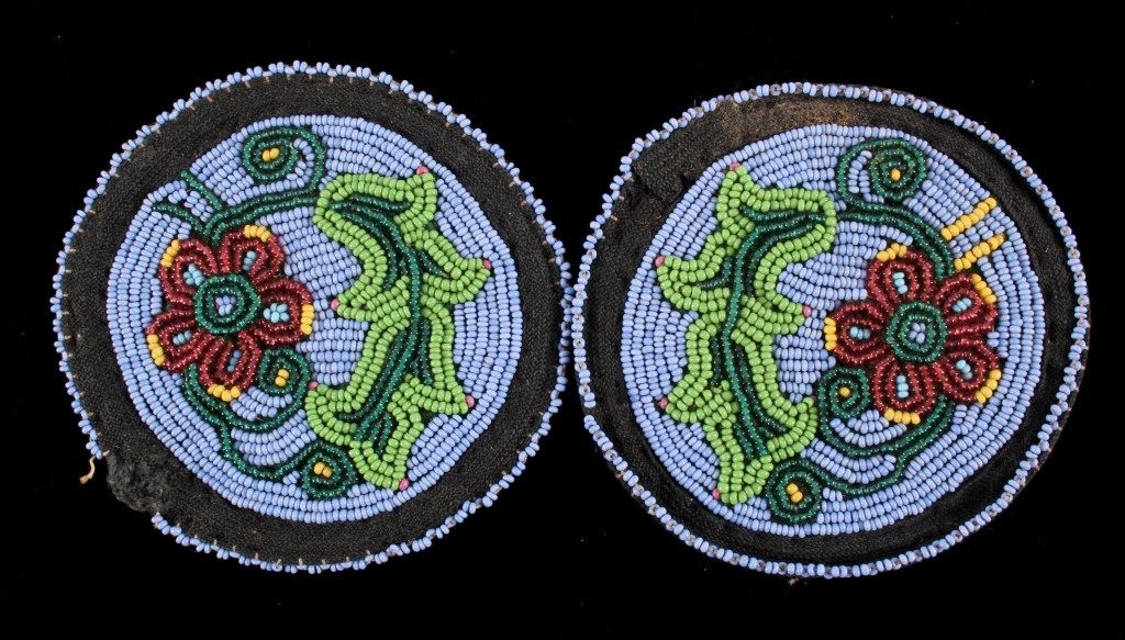Salish Beaded Blanket Strip Rosettes ca. 1900-1930