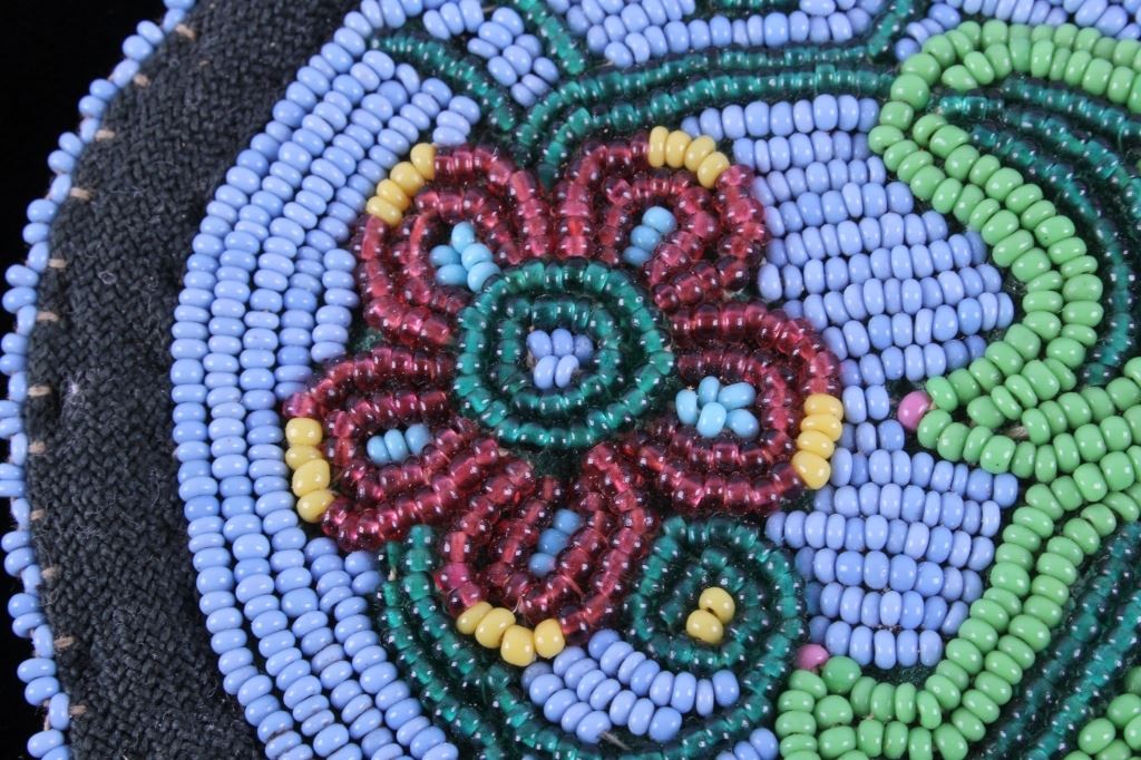 Salish Beaded Blanket Strip Rosettes ca. 1900-1930