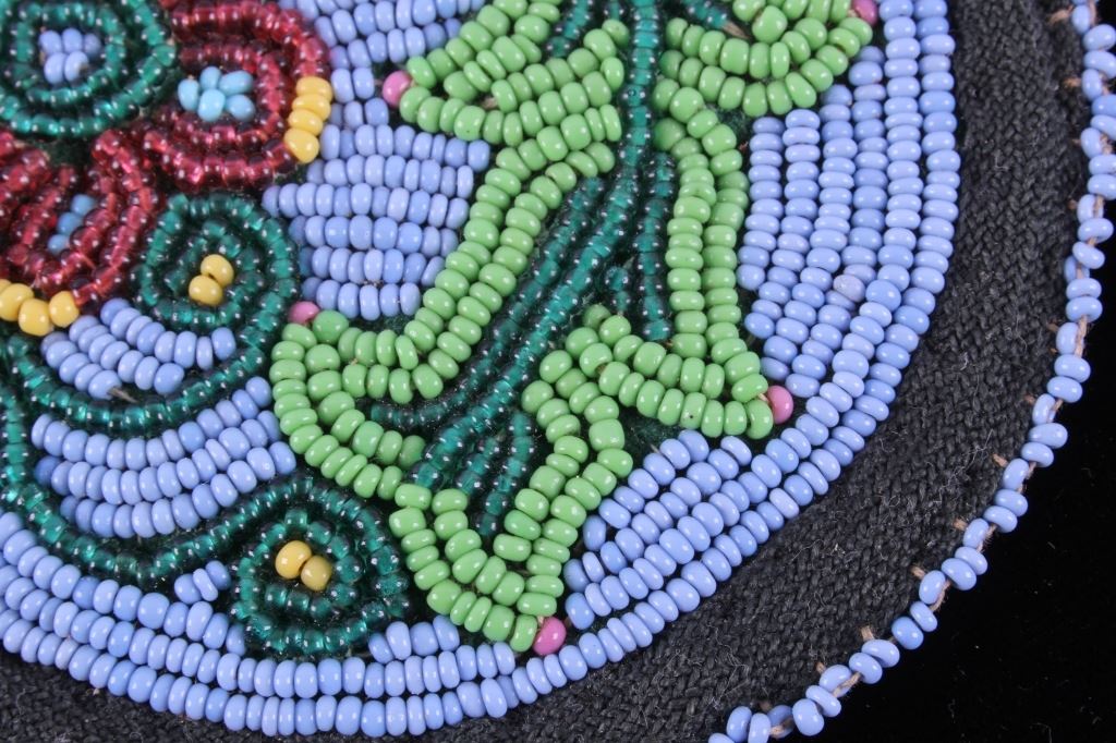 Salish Beaded Blanket Strip Rosettes ca. 1900-1930