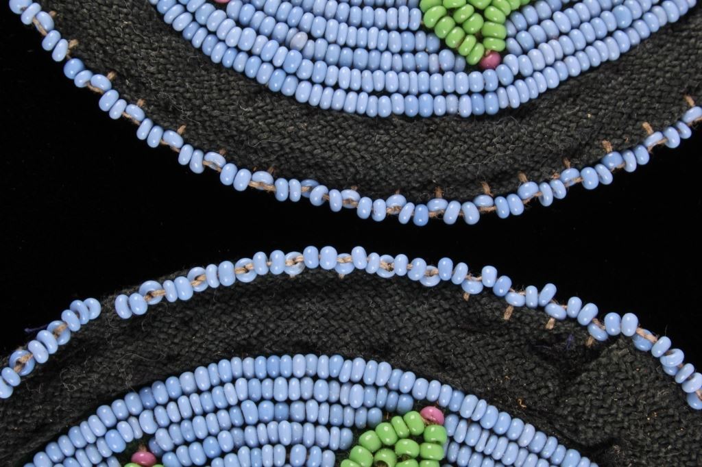 Salish Beaded Blanket Strip Rosettes ca. 1900-1930