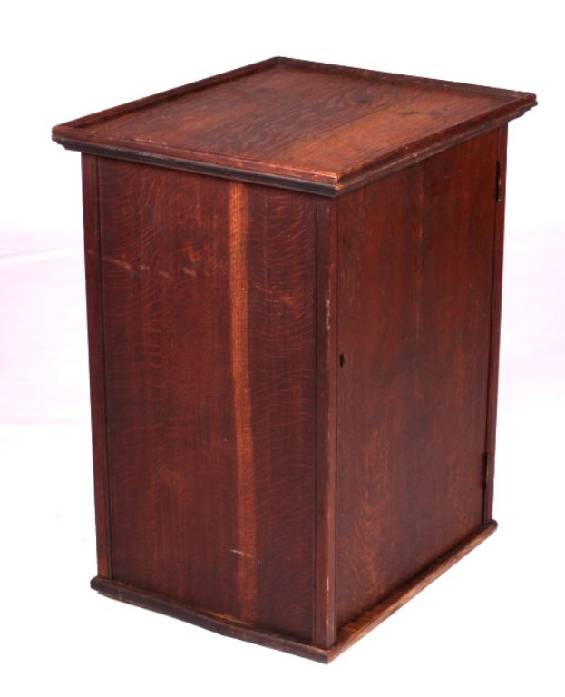 Antique Oak Slot Machine Stand and Cabinet