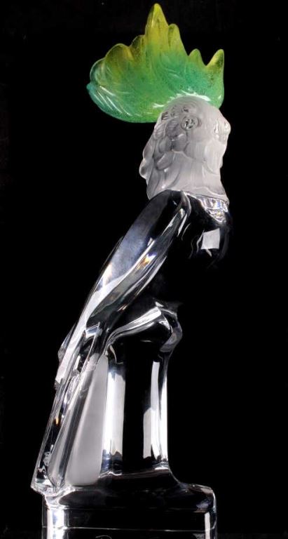 Daum Nancy Art Glass Crystal Cockatoo Sculpture