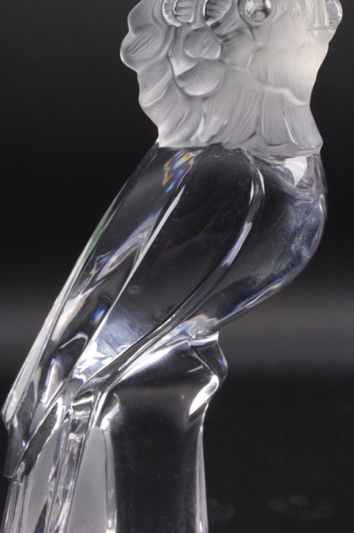 Daum Nancy Art Glass Crystal Cockatoo Sculpture