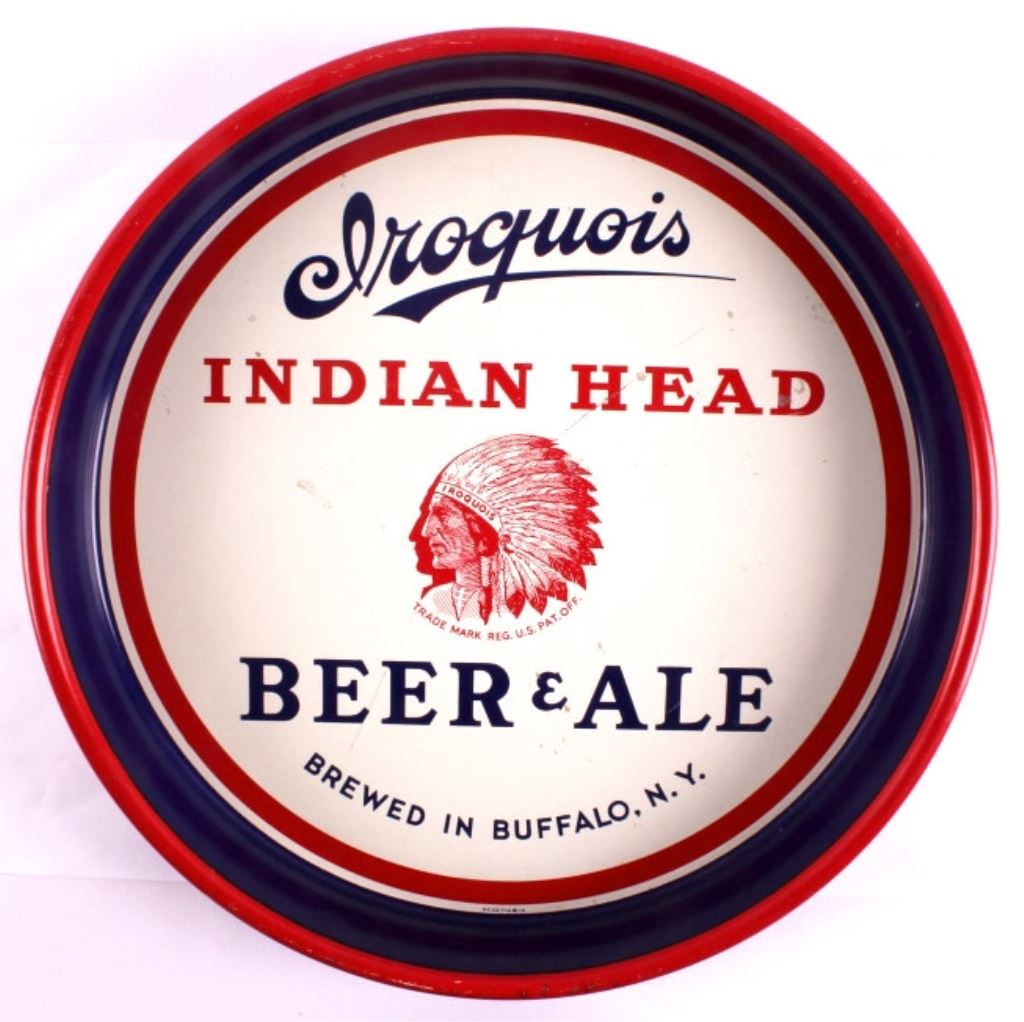Iroquois Indian Head Beer & Ale Beverage Tray