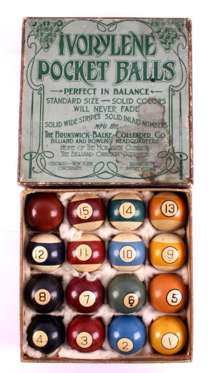 Antique Ivorylene Pocket Balls for Billiards