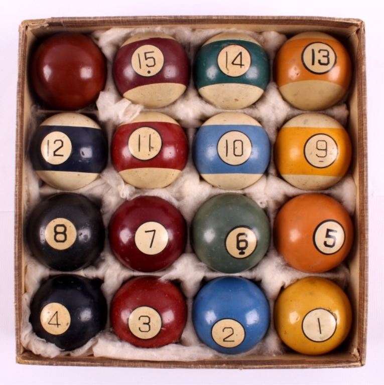 Antique Ivorylene Pocket Balls for Billiards