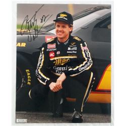 RUSTY WALLACE AUTOGRAPHED 8X10 NASCAR MILLER GENUINE DRAFT PHOTO