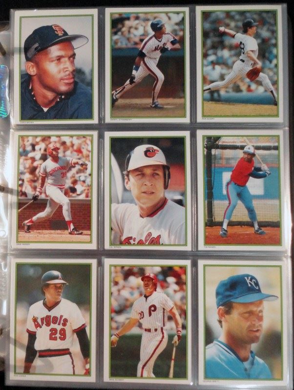 BINDER CONTAINING 8 COMPLETE SETS; 1986 TOPPS BASEBALL ALL STAR SET (1-60),
