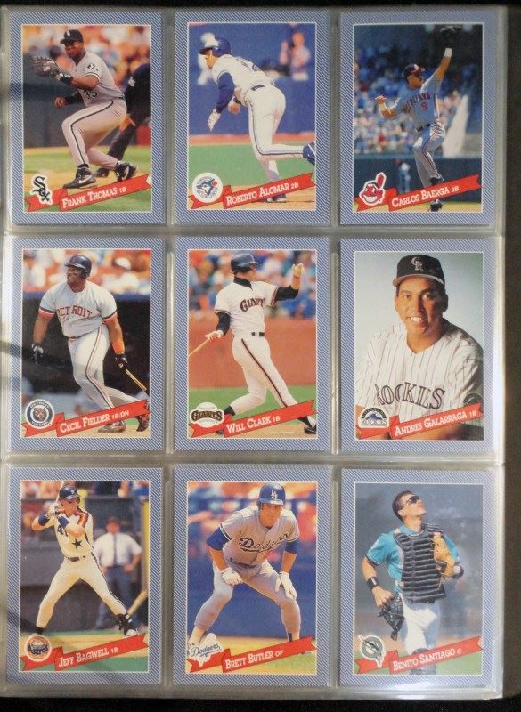 BINDER CONTAINING 8 COMPLETE SETS; 1986 TOPPS BASEBALL ALL STAR SET (1-60),