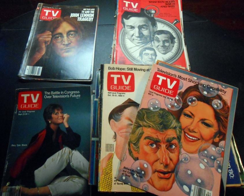 Large Vintage TV Guide Collection