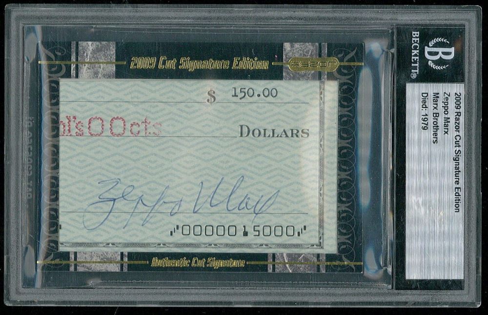 Zeppo Marx 2009 Razor Cut Signature Edition Autograph