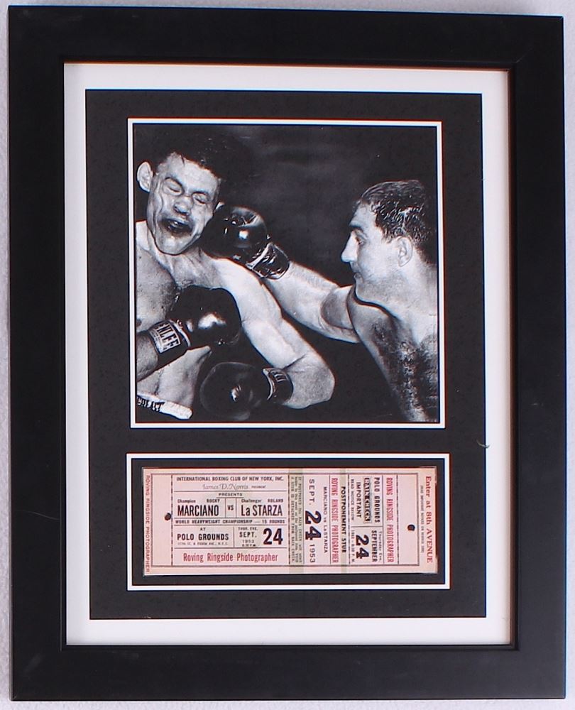 Rocky Marciano & Roland La Starza 13x16 Custom Framed Display With ...