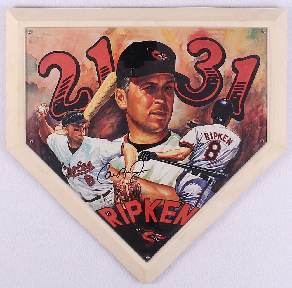Cal Ripken Jr. Signed Limited Edition Litho Home Plate (JSA LOA ...