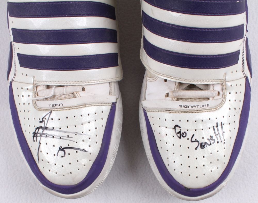 Pair of (2) Robin Lopez Signed Adidas Game Used Shoes Inscribed "Go ...
