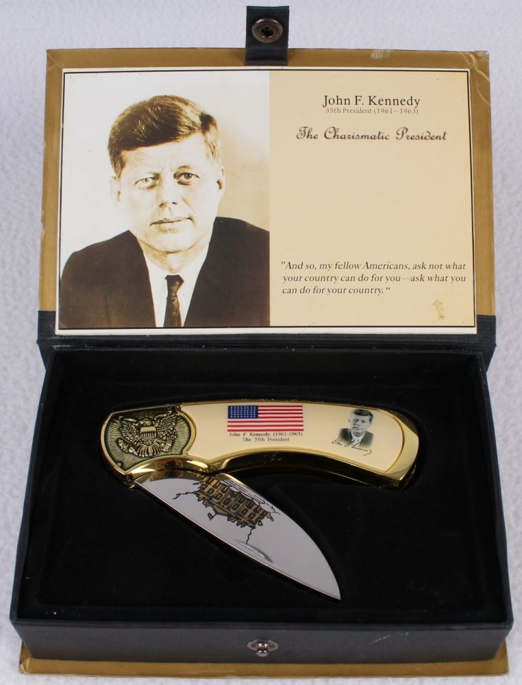 John F. Kennedy Commemorative Presidential Knife with Original Box
