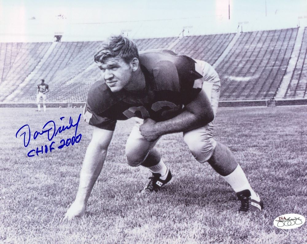 Dan Dierdorf Signed Michigan 8x10 Photo Inscribed "CHOF 2000" (JSA SOA)
