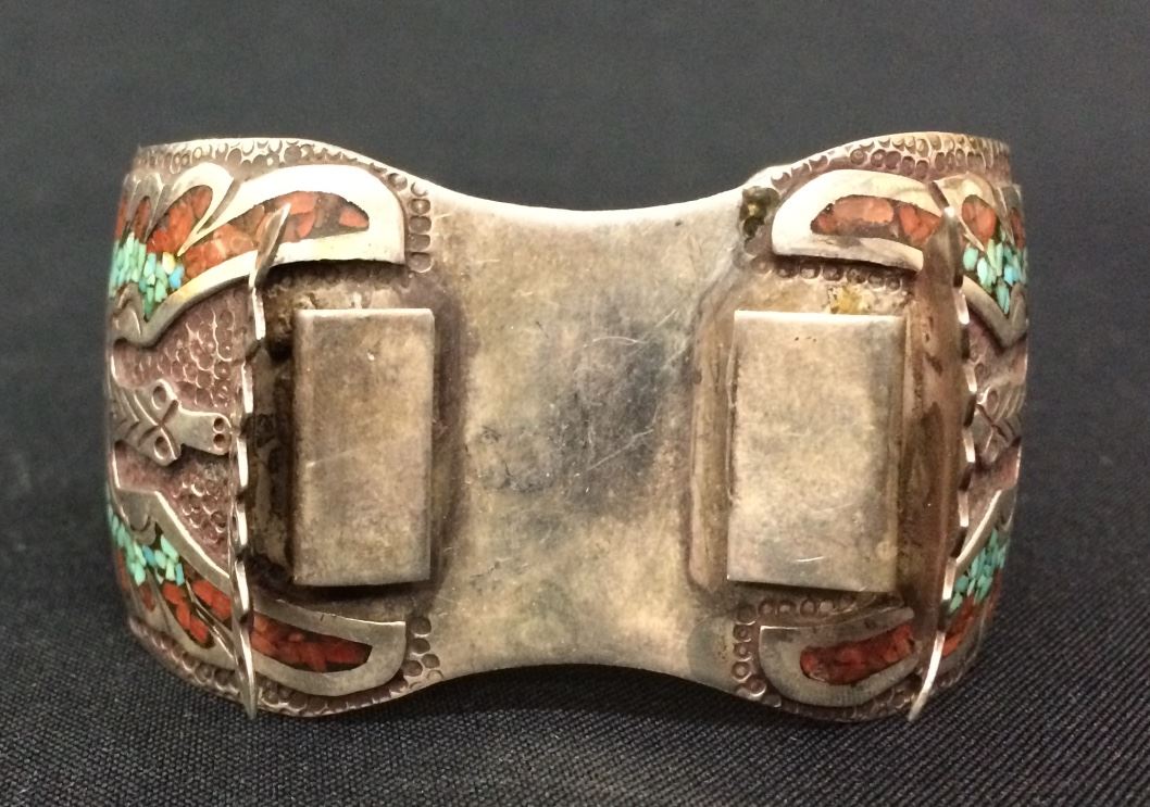 Vintage Chip Inlay Navajo Watch Cuff