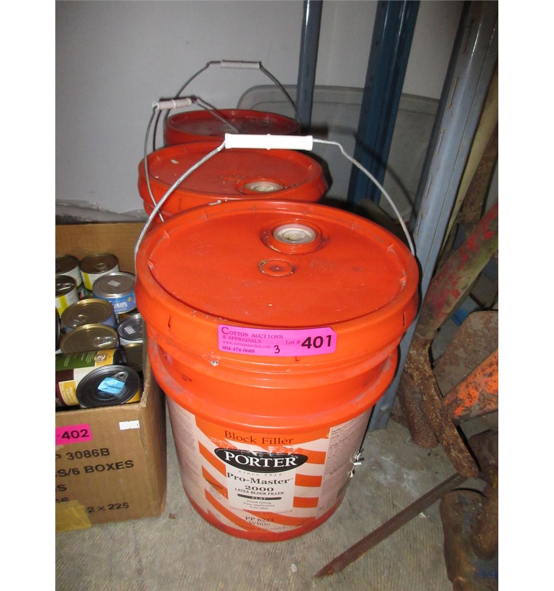 3 Pails of Porter Latex Block Filler