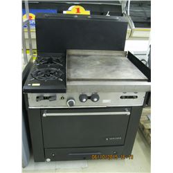GARLAND GAS STOVE GRILL OVEN 2 BURNER, 24" GRILL, OVEN