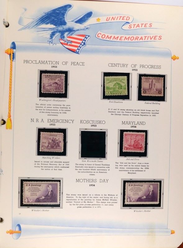 STAMP COLLECTION - THE WHITE ACE HISTORICAL ALBUM for the COMMEMORATIVE ...