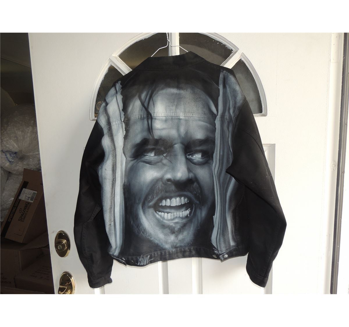 SHINING THE HERE'S JOHNNY SIGNED JACK NICHOLSON DENIM JACKET