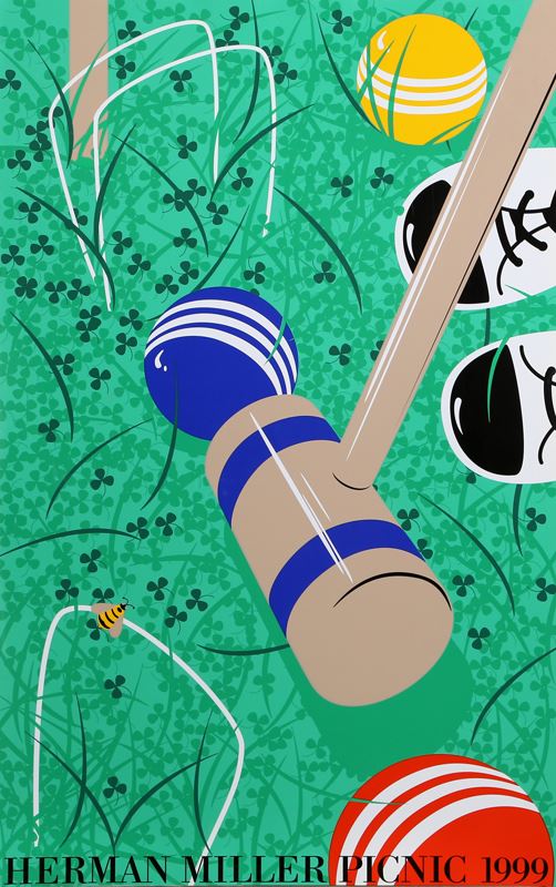 Stephen Frykholm, Herman Miller Summer Picnic (1999) - Croquet, Poster