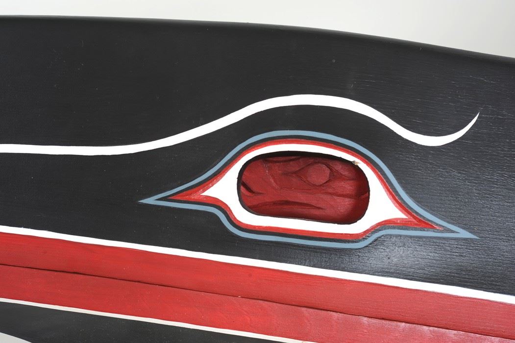 Northwest Coast Articulated Raven Mask Carved by Don Svanvik 36" L. 32 ...