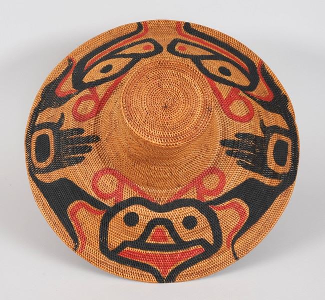 Painted Potlatch Hat Given Out at Frank Baker's Potlatch, Alert Bay, B ...