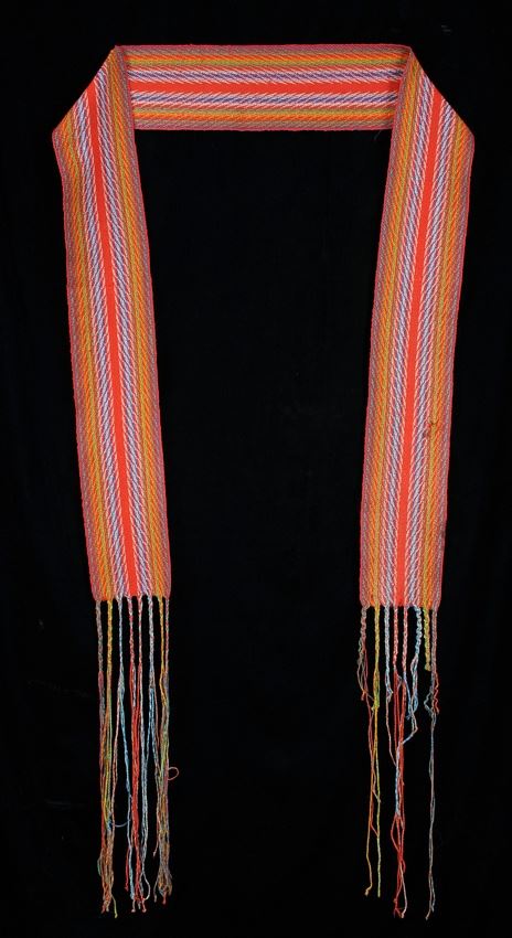 19TH C. Metis Finger Woven Assumption Sash 138" L. 6" W.Good Condition ...