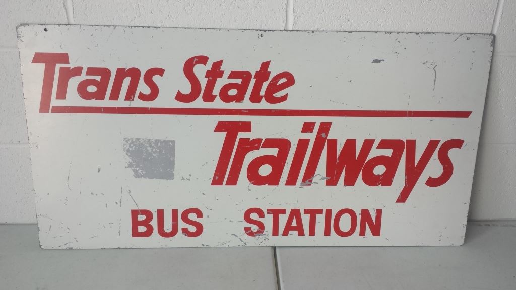 Trailways Bus Sign 36x18 DST