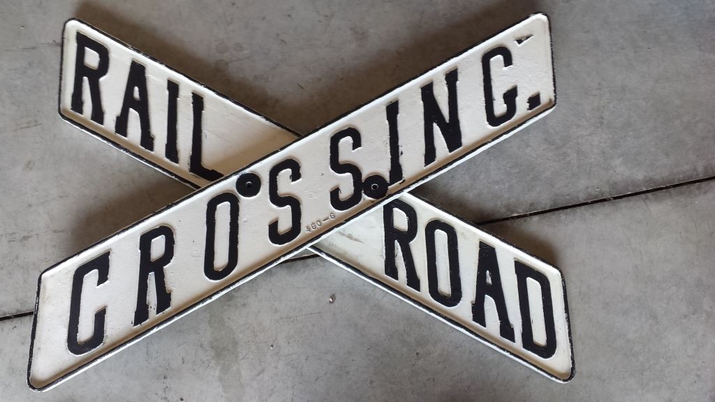 Railroad Crossing Cast Iron Sign