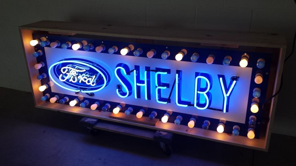 Ford Shelby Neon SSPainted Sign 2ftx6ft