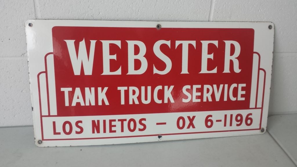Webster Tank Truck Sign SSP 24x12