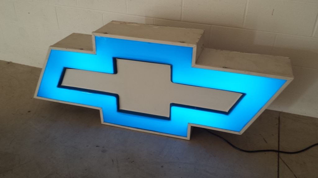 Chevrolet Bow Tie Light Up Sign 64x45