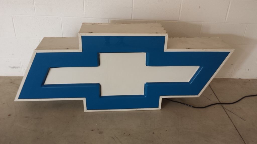 Chevrolet Bow Tie Light Up Sign 64x45