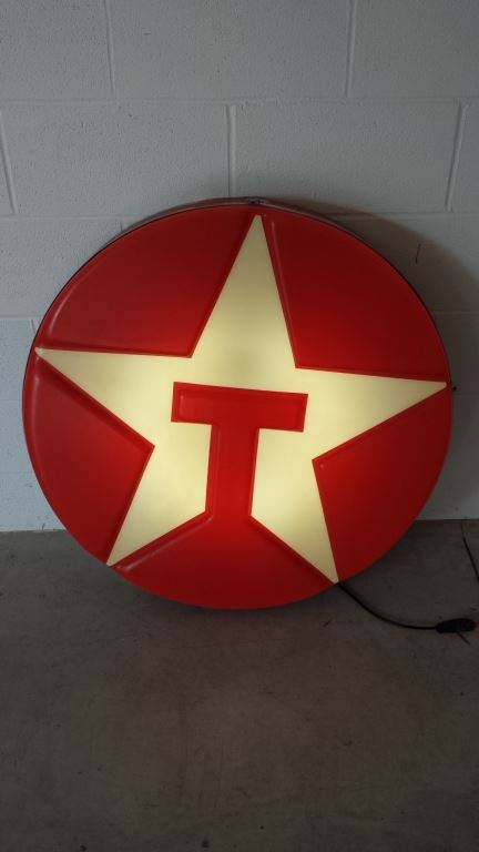 Texaco Light Up Sign 32in Round