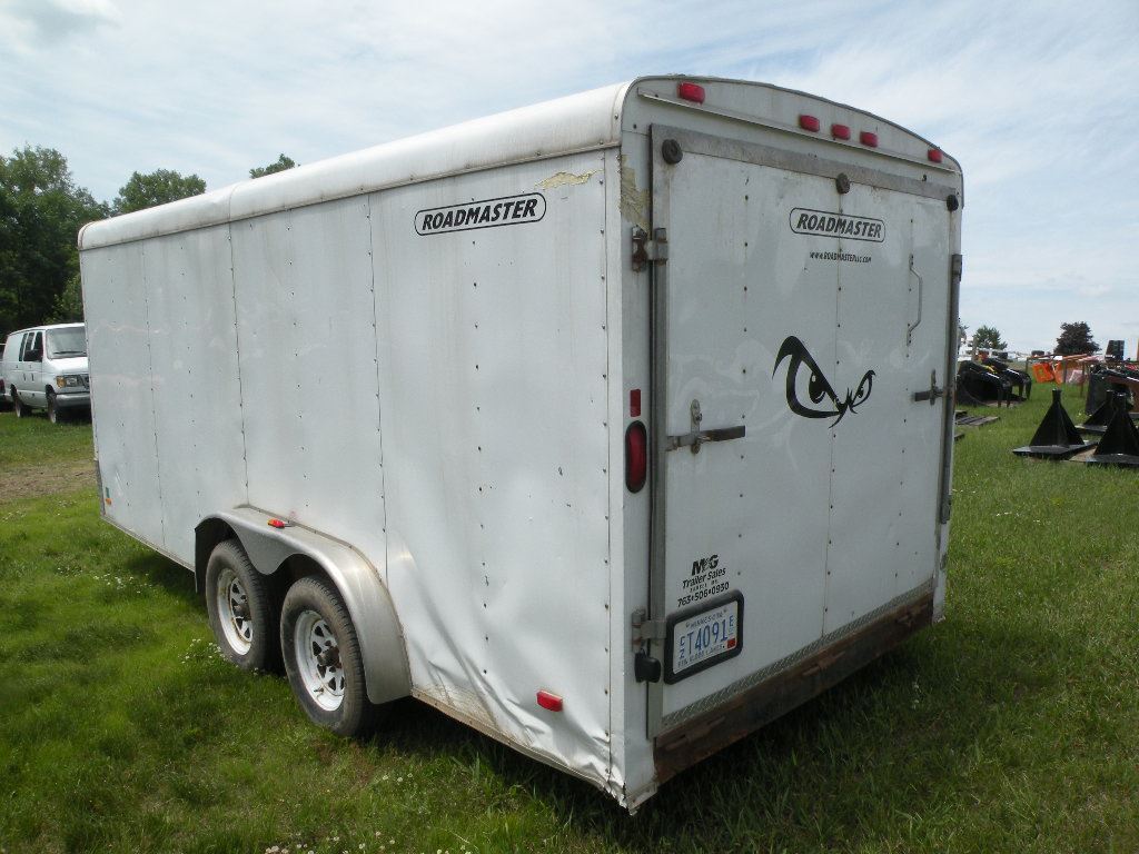 2006 Roadmaster 7x16 enclosed trailer -5 bolt wheels SN#-5DT211G2061058907